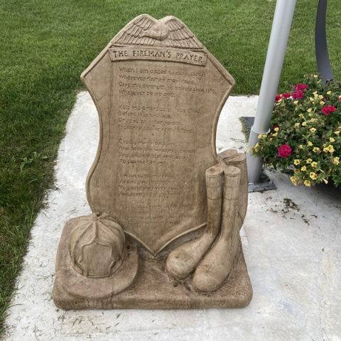 Fireman Prayer Monument | Concrete Garden Supply